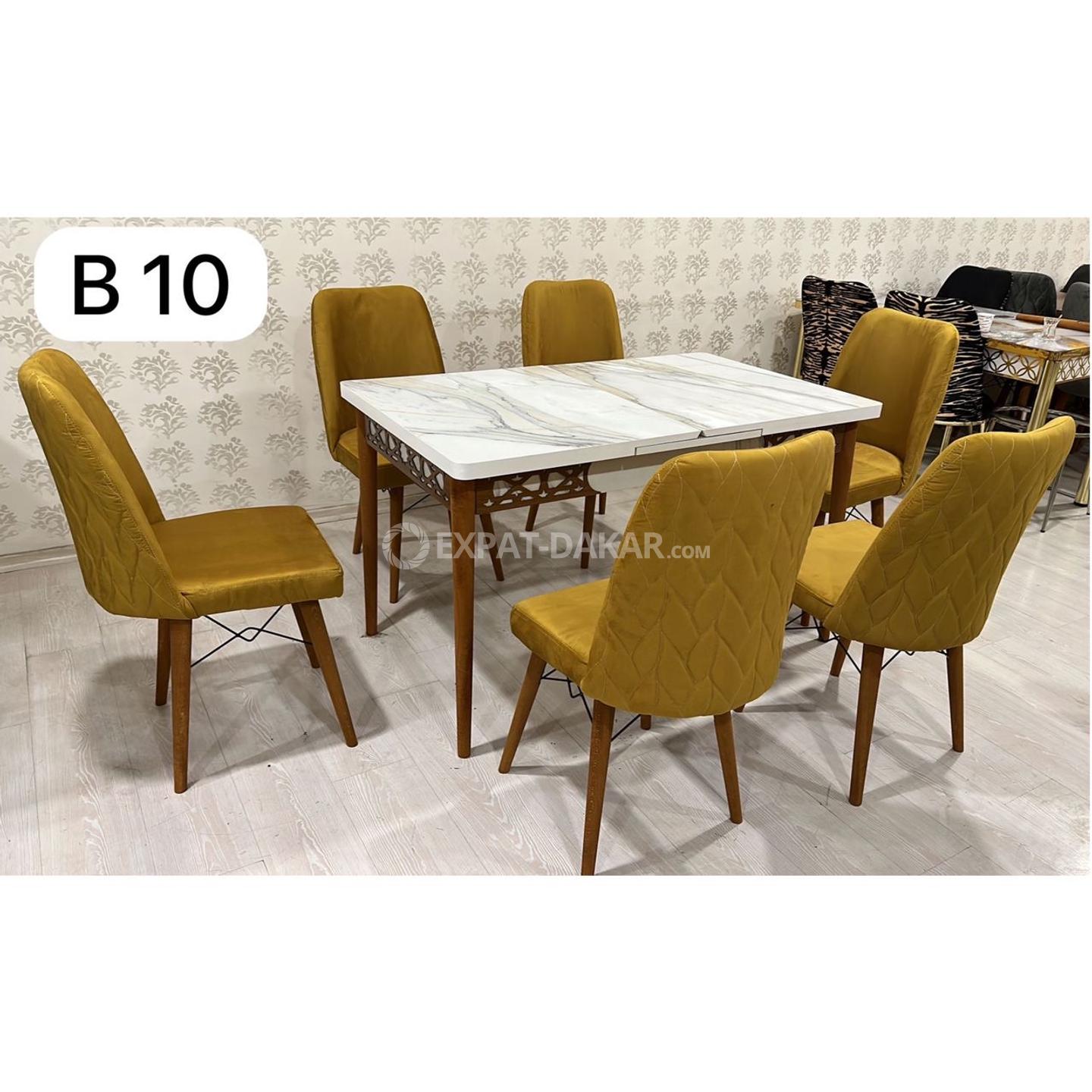 TABLE A MANGER 6PLACES EXTENSIBLE BOIS BLANC DORE B10 - Plateau | Expat ...