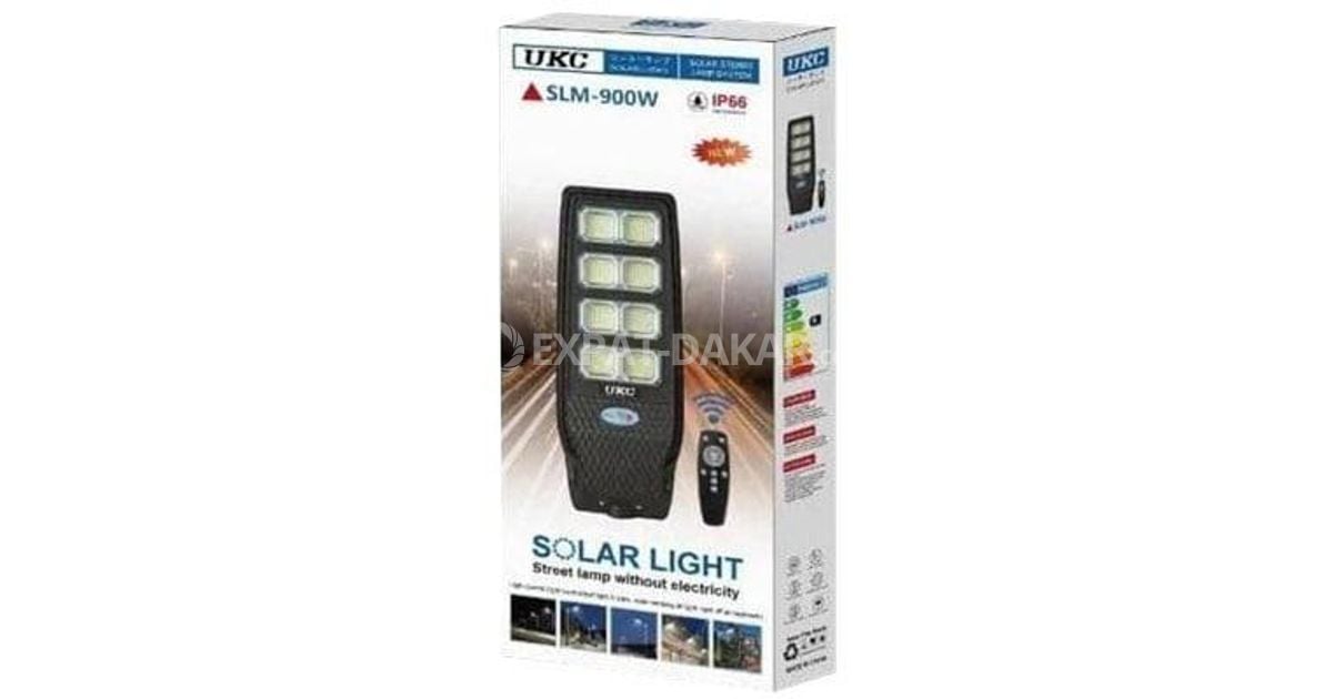 Lampadaire Solaire UKC SLM 900W avec support - Castor | Expat-Dakar