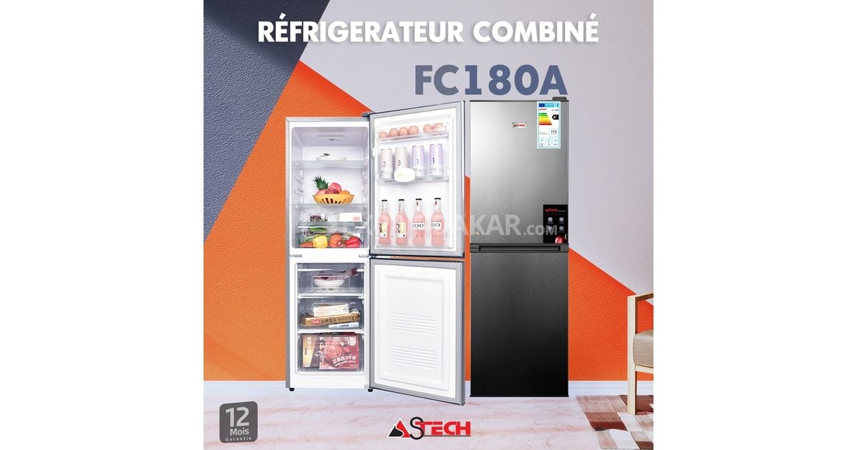 REFRIGERATEUR ASTECH 3TIROIRS 180L A++ - Ouakam | Expat-Dakar