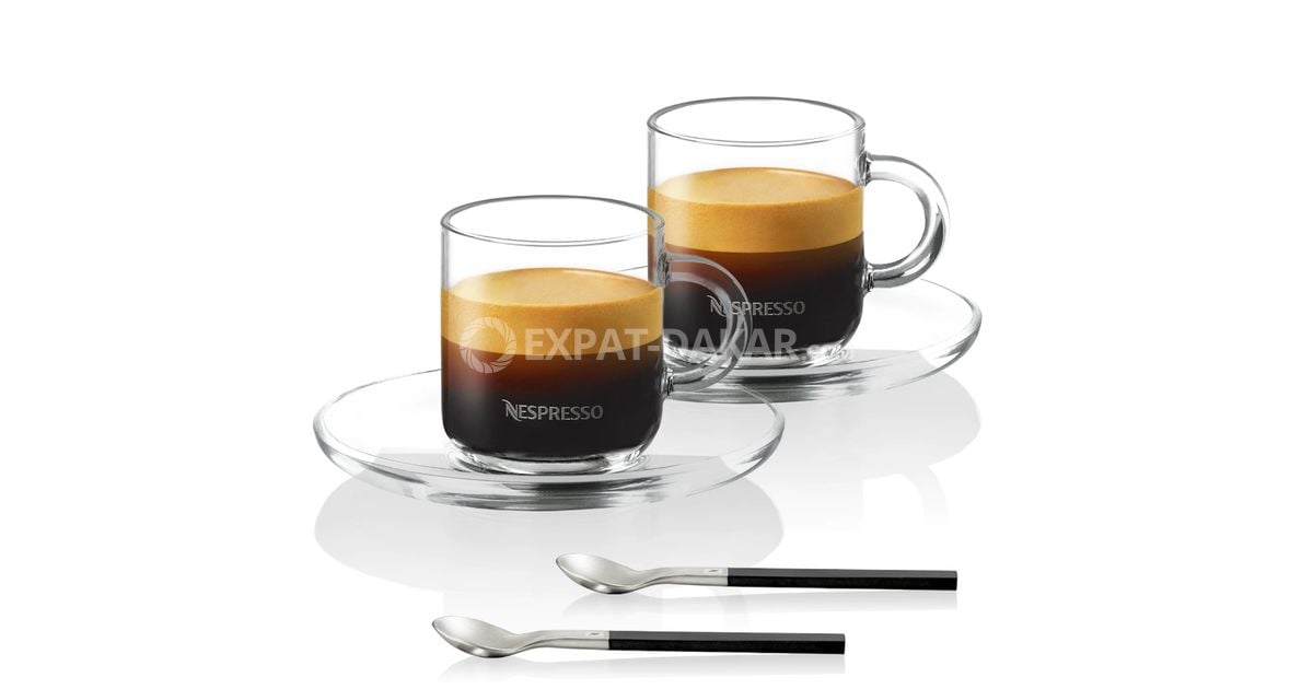 Coffret 2 Tasses à café + 2 cuillères - Nespresso - Médina | Expat-Dakar