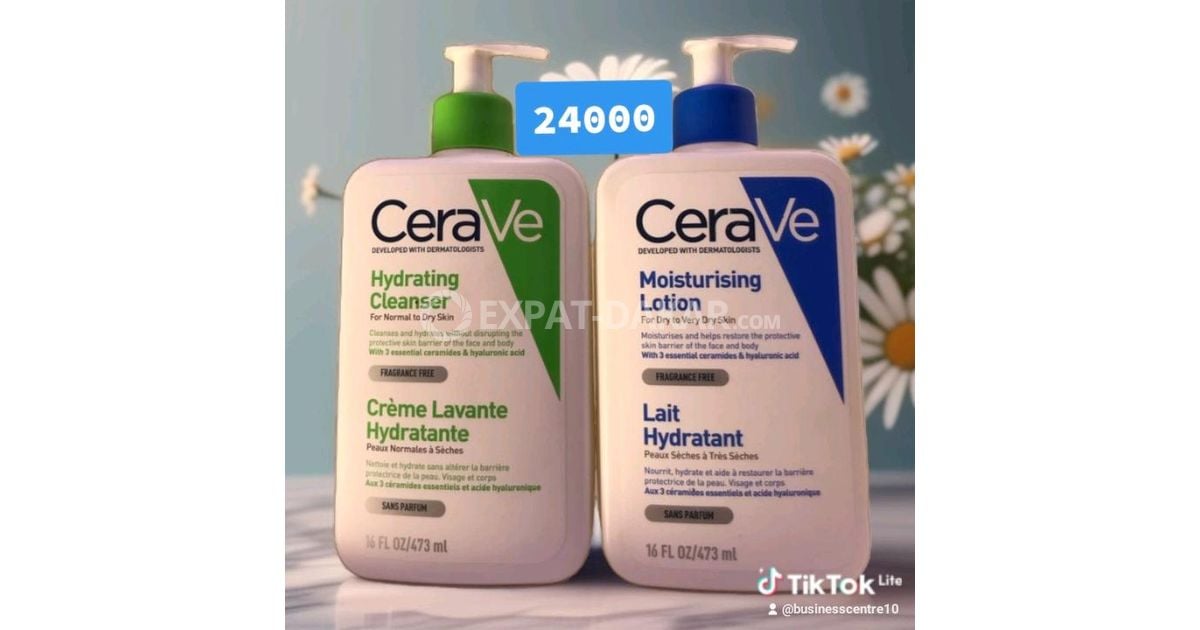 CeraVe lait hydratant et crème lavante hydratante - Castor | Expat-Dakar