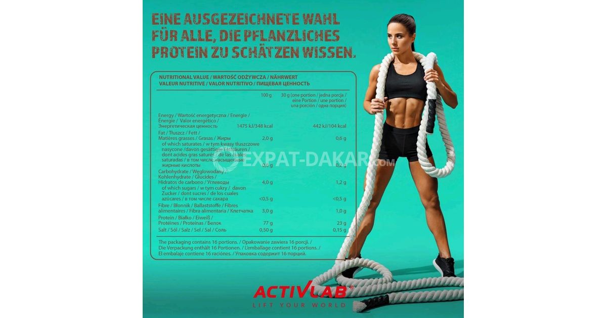 Activlab Vege Pro Cocktail protéiné de noix au rhum 500 g - Fass ...