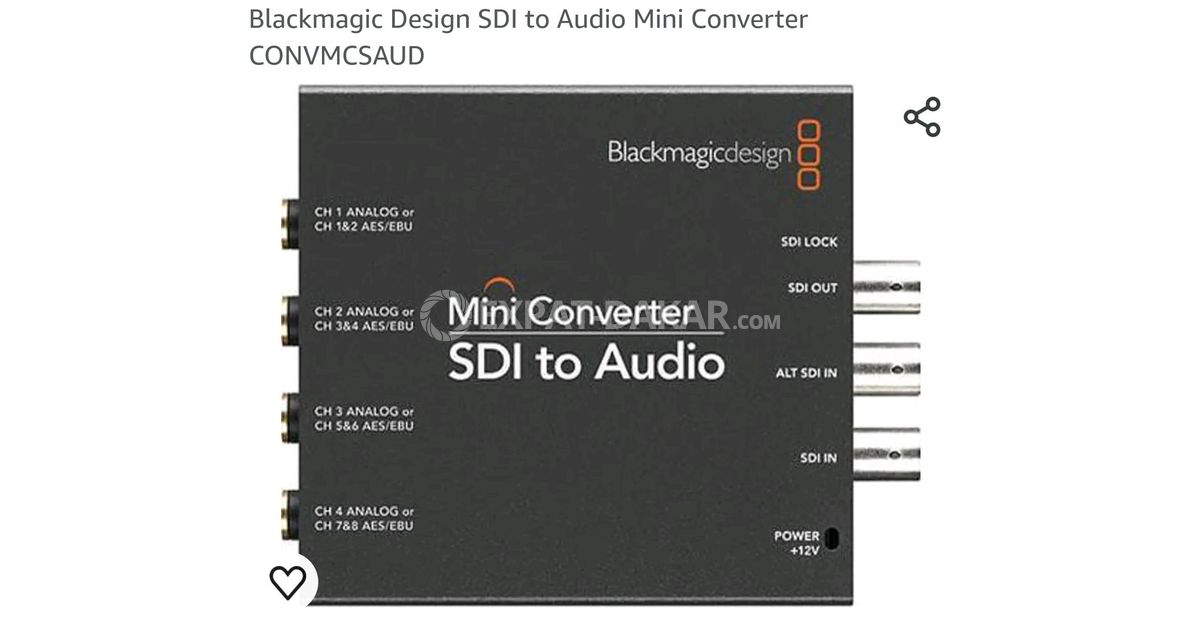 Mini Converter SDI to Audio Spécifications techniques - Dieuppeul ...