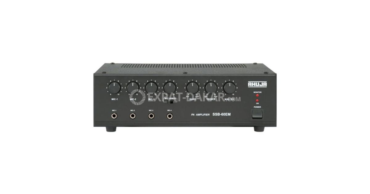 Ahuja - Amplificateur mélangeur, SSB-60EM 60 watts - Castor | Expat-Dakar