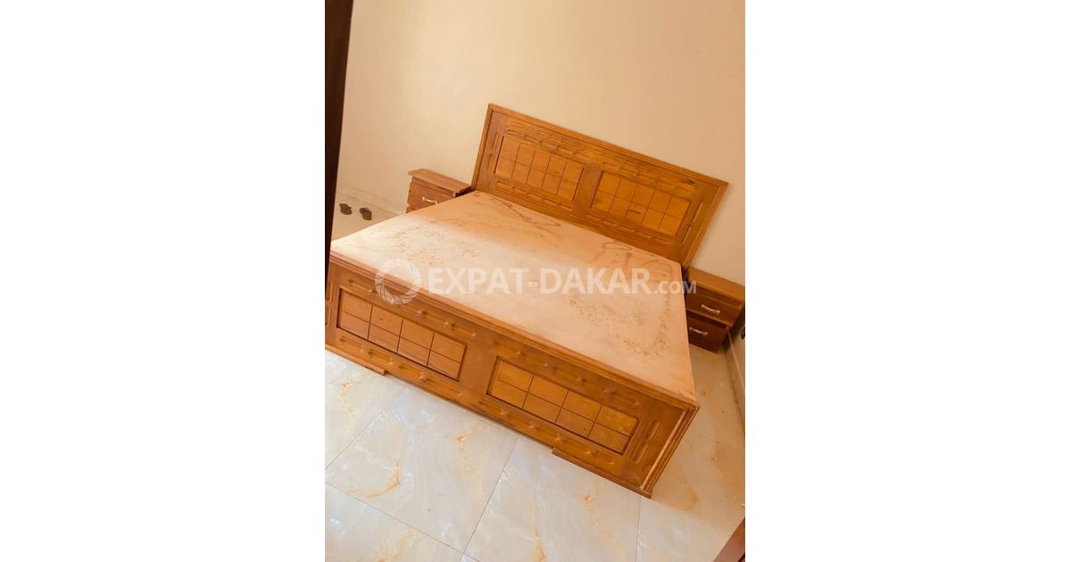 Lits 2places avec 2commodes en bois dimbou - Médina | Expat-Dakar