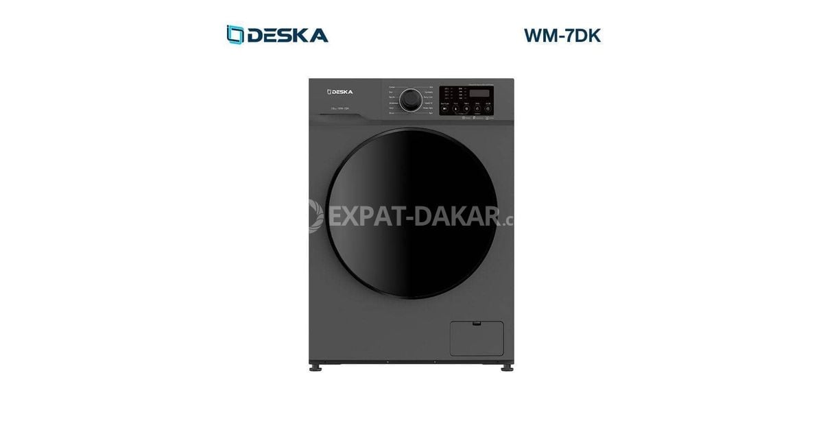 MACHINE À LAVER 7KG DESKA GRIS WM7DK - Plateau | Expat-Dakar