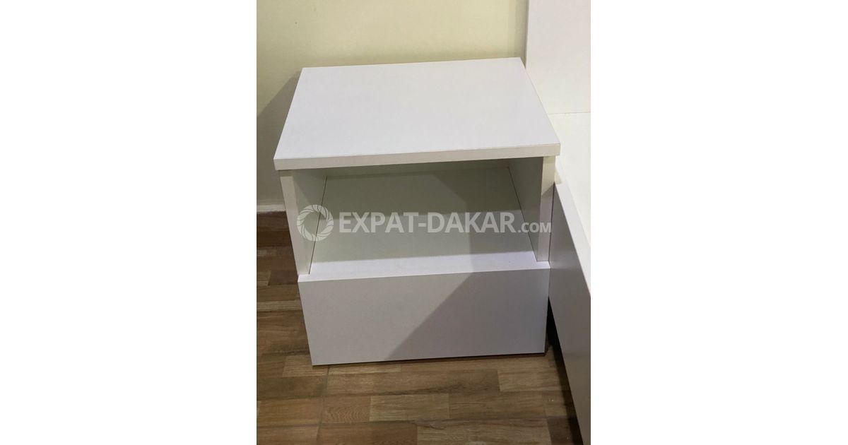 Lit et 2 commodes blanc - Liberte 5 | Expat-Dakar