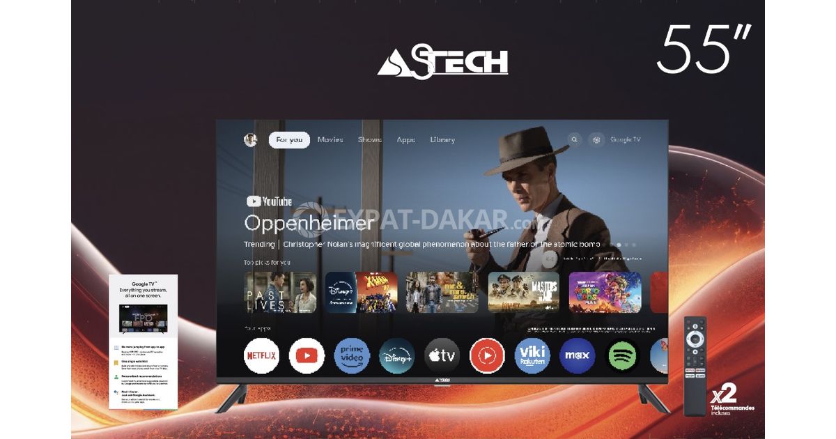 tv smart astech 55" android ultra hd 4k full options - Ouakam | Expat-Dakar