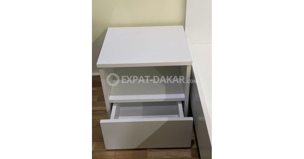 Lit et 2 commodes blanc - Liberte 5 | Expat-Dakar