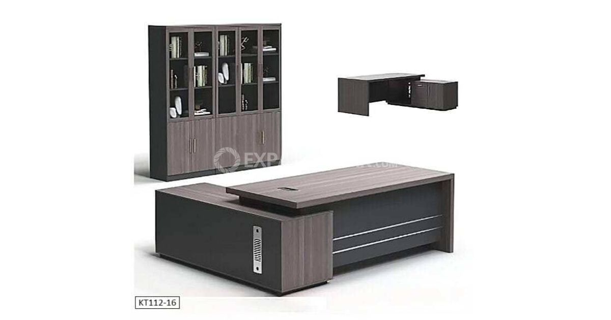 TABLE BUREAU AVEC RETOUR KT112-16 - Plateau | Expat-Dakar
