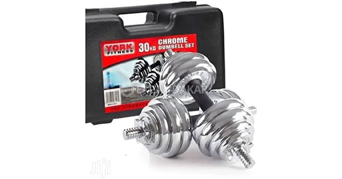 Ensemble d'haltères York de 30 kg - Castor | Expat-Dakar