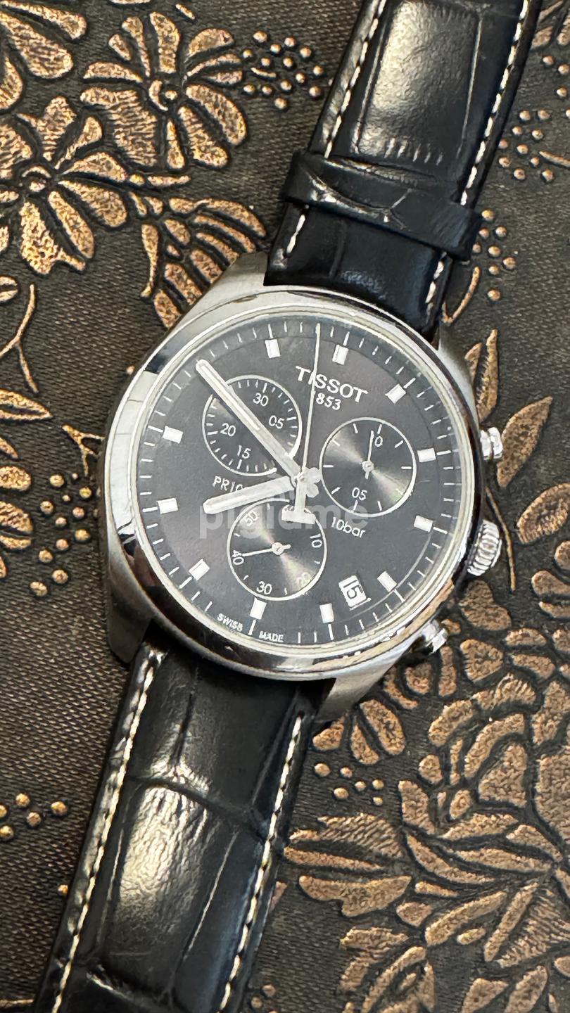 Tissot Chronograph Black Leather Strap Watch in Kileleshwa | PigiaMe