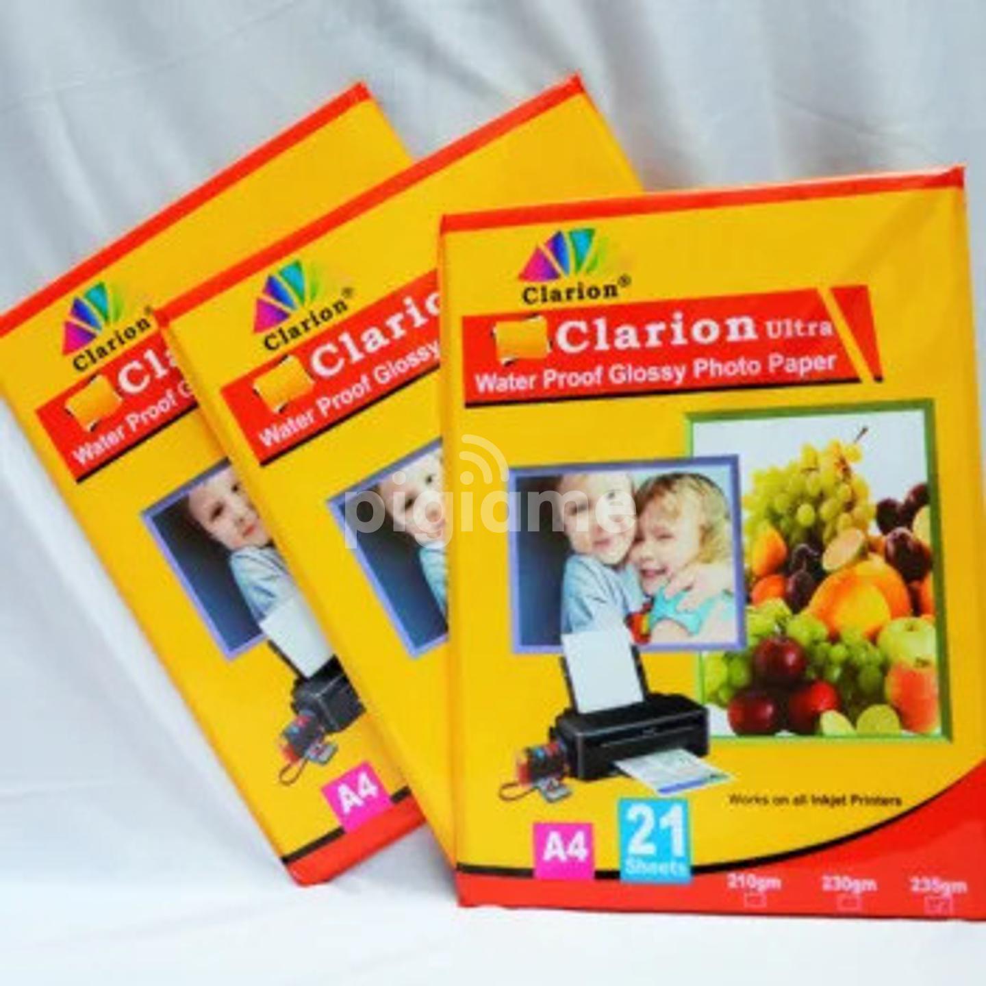 Clarion Glossy Photo Paper A4 Size in Nairobi CBD | PigiaMe