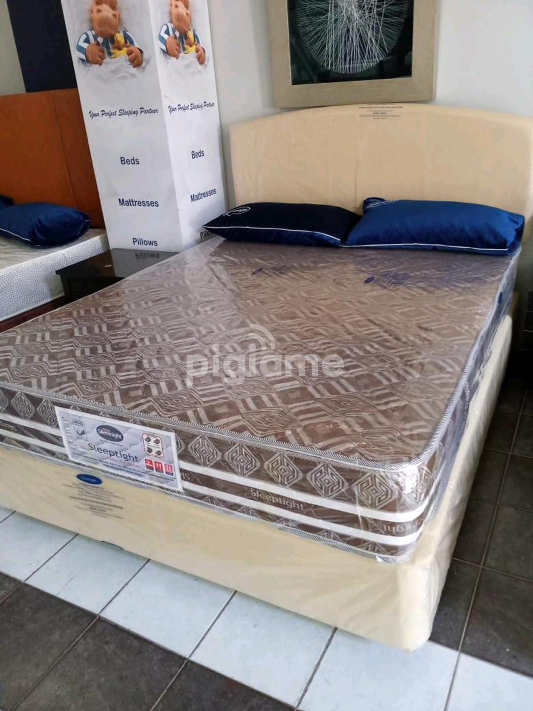 4 by 6 Complete Bed Set with 10inch thick Spring Mattress. We deliver ...