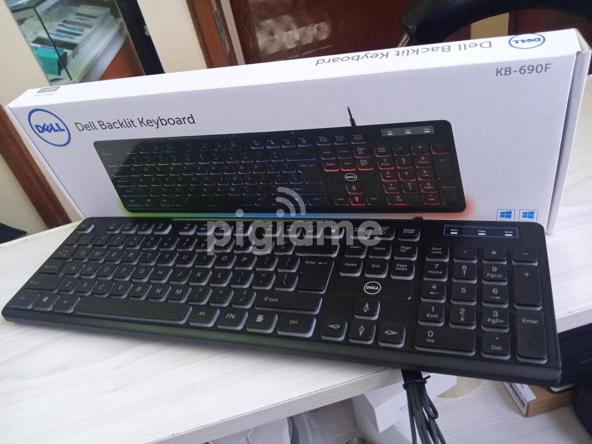 Dell Backlit Led Rgb Lighting Usb Wired Slim Keyboard Kb-690 in Nairobi ...