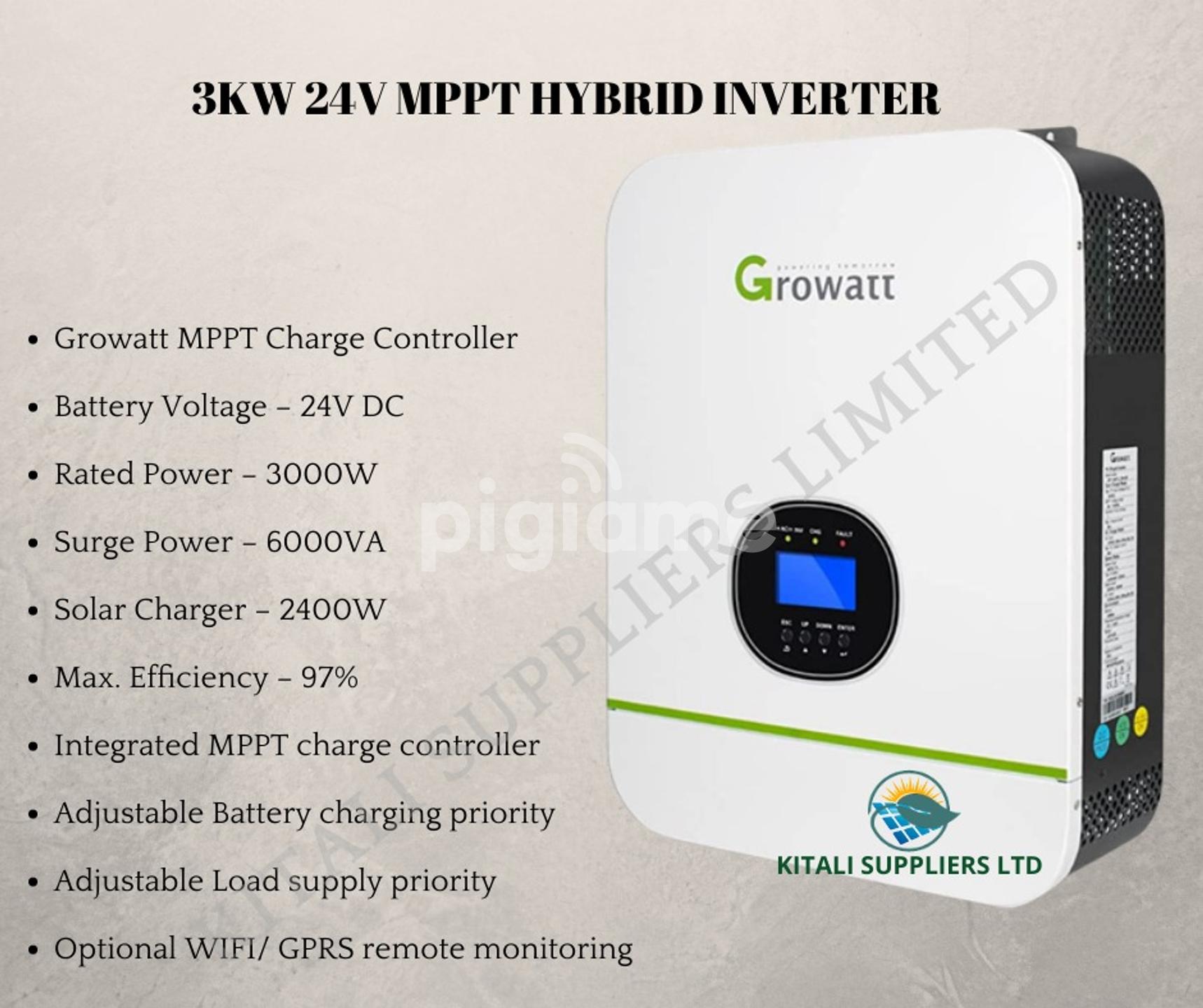Growatt Hybrid Inverter 3Kw 24V Mppt in Nairobi CBD | PigiaMe