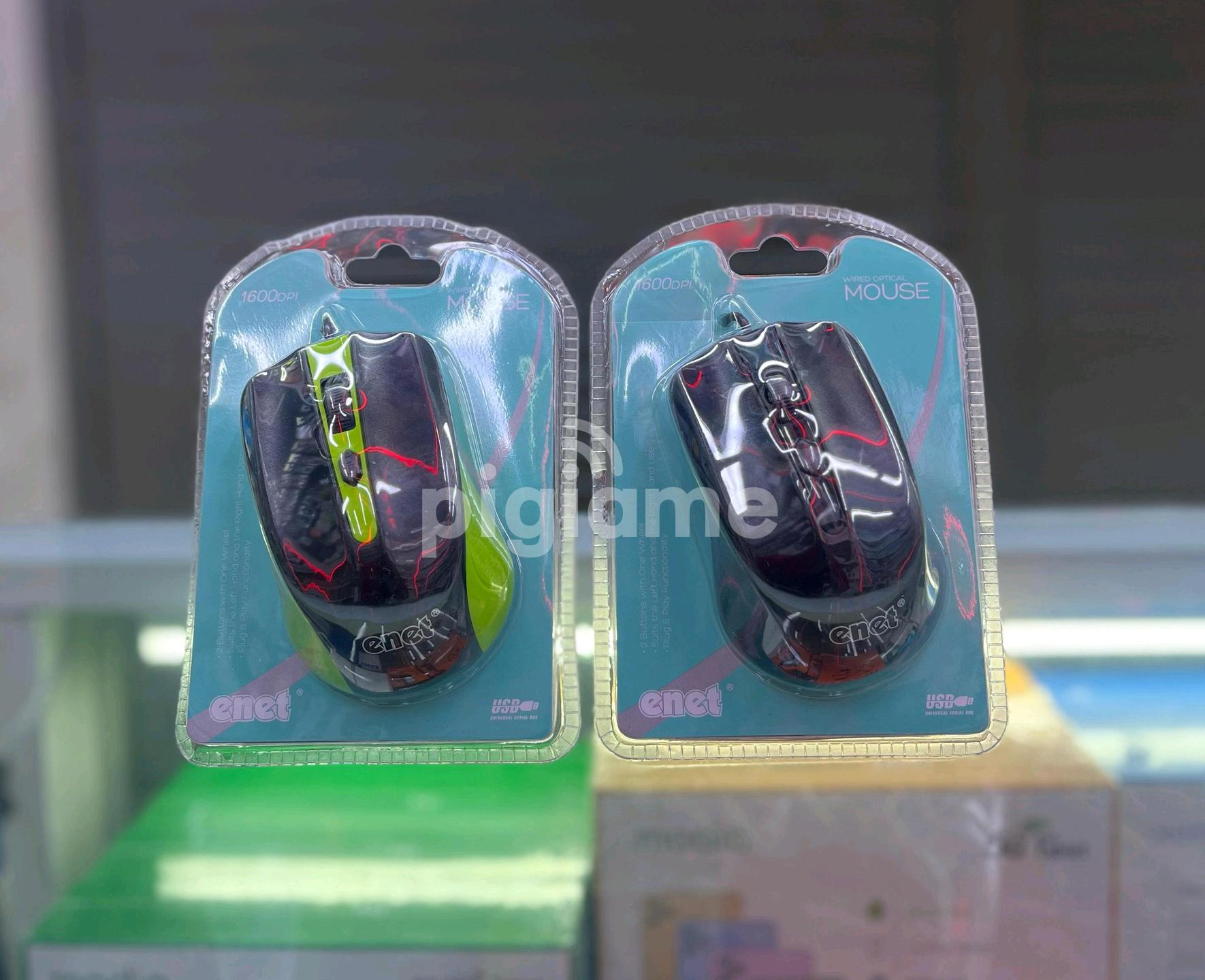 Enet Wired Gaming Mouse Black Neon Green/Red in Nairobi CBD | PigiaMe