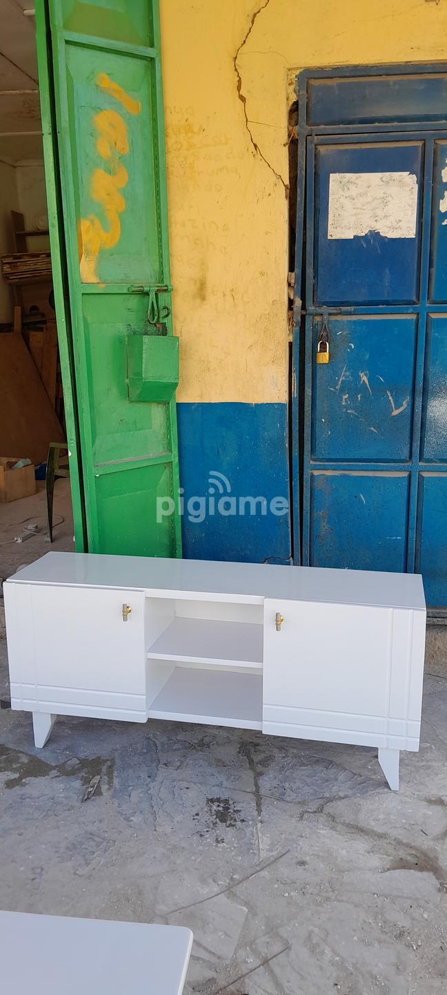White Tv Stand With Cabinets And Open Shelves in Mombasa Island | PigiaMe