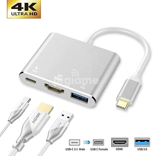 3 In 1 Type-C To 4K Hd Hdmi Usb 3.0 Hub Usb-C Adapter in Nairobi CBD ...