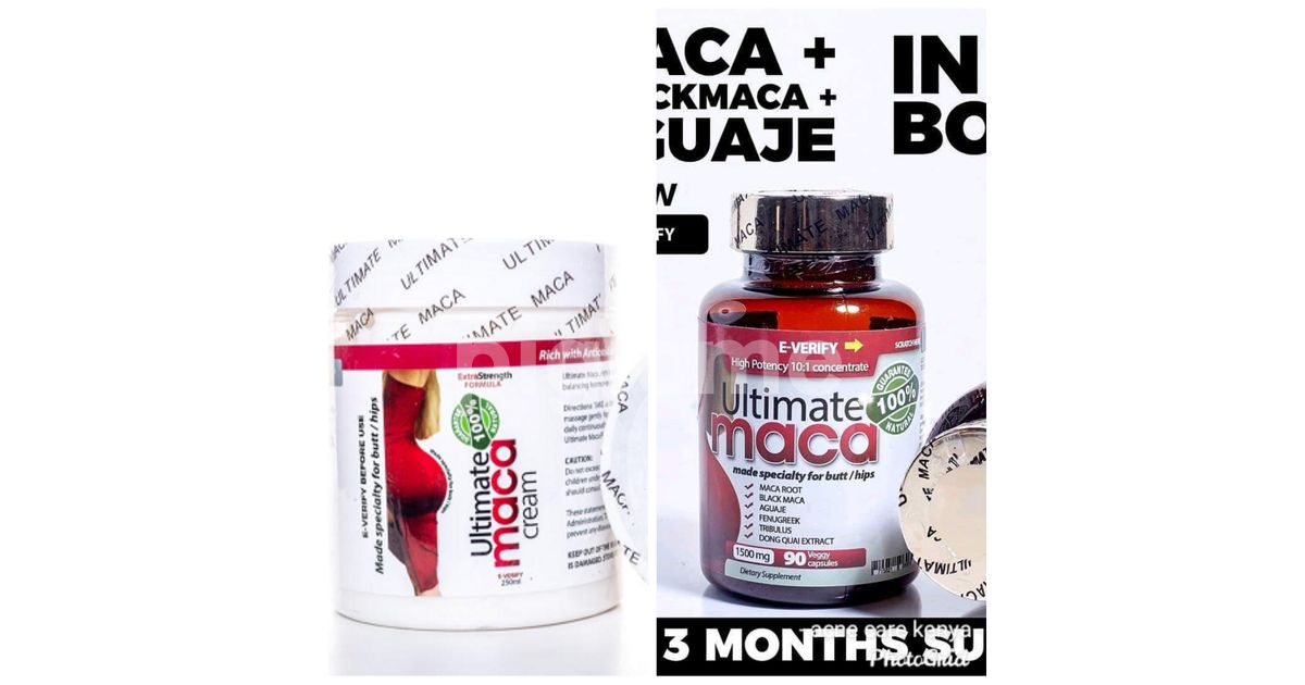 Ultimate Maca Capsules +Ultimate Maca Cream For Hips And Buttocks ...