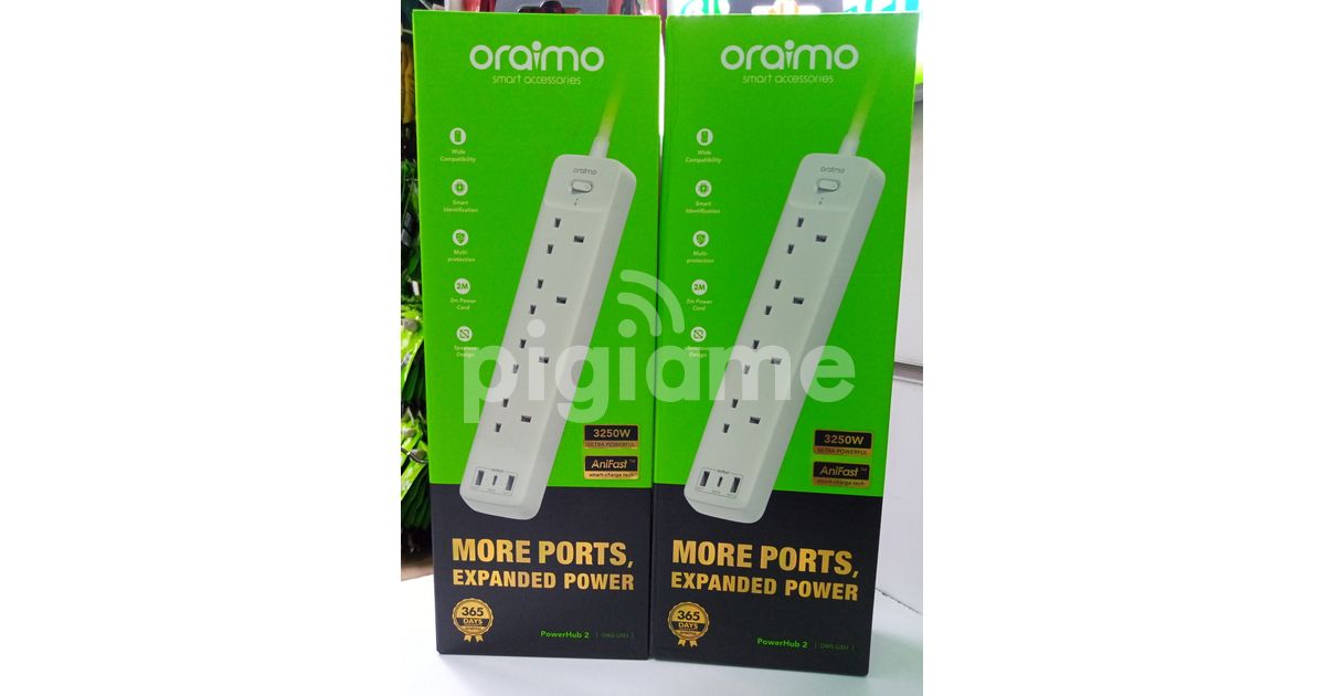 Oraimo Powerhub Extension Socket White in Nairobi CBD, Moi Avenue | PigiaMe