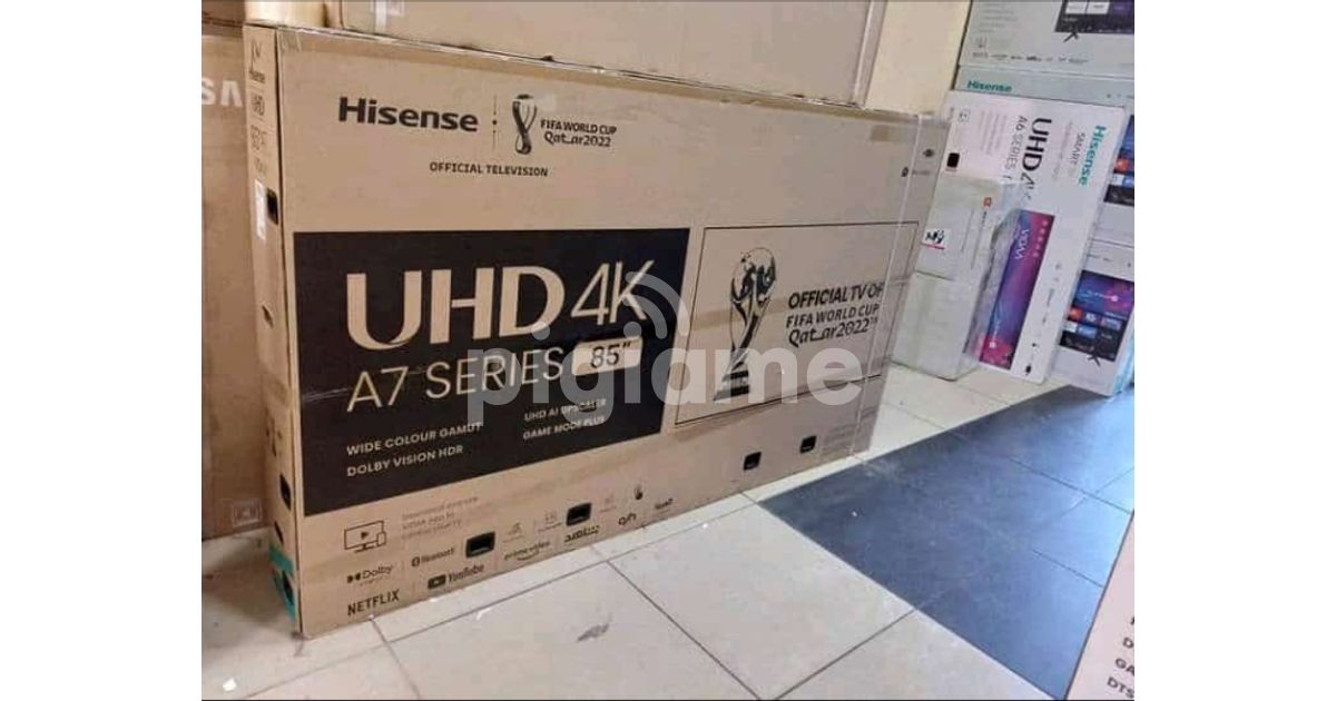 Hisense 85 Inch Smart Tv Uhd Vidaa 4K Frameless 85A7Hq in Nairobi CBD | PigiaMe
