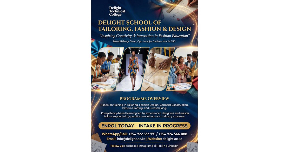 Tailoring & Fashion Classes Delight Technical College in Nairobi CBD ...