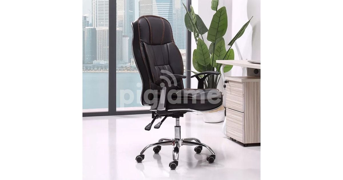 Office Chair: Leather Office Chair With Orthopedic Design in Imara ...