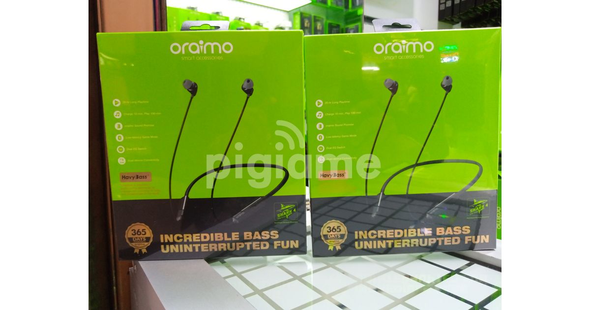 Oraimo Shark 4 Dual Eq 20-Hr Playtime Wireless Earphones in Nairobi CBD ...