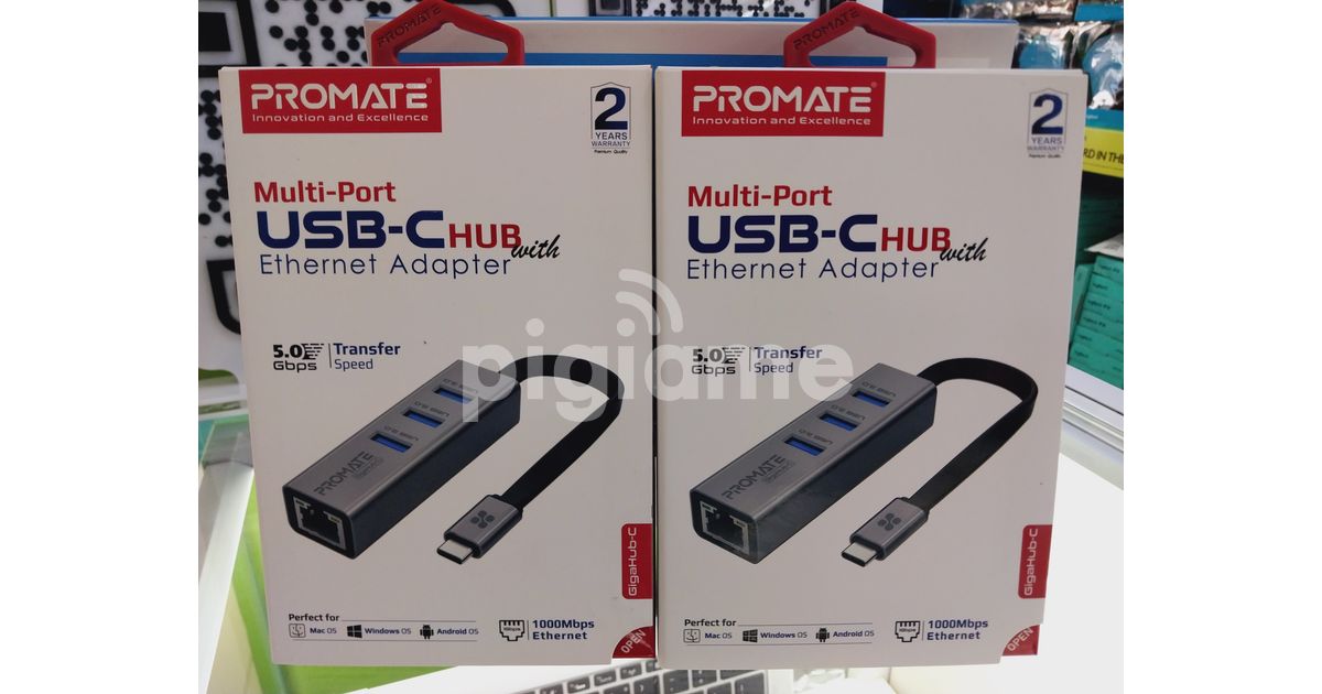Promate Multi-Port Usb-C Hub With Ethernet Adapter | Gigahub in Nairobi ...