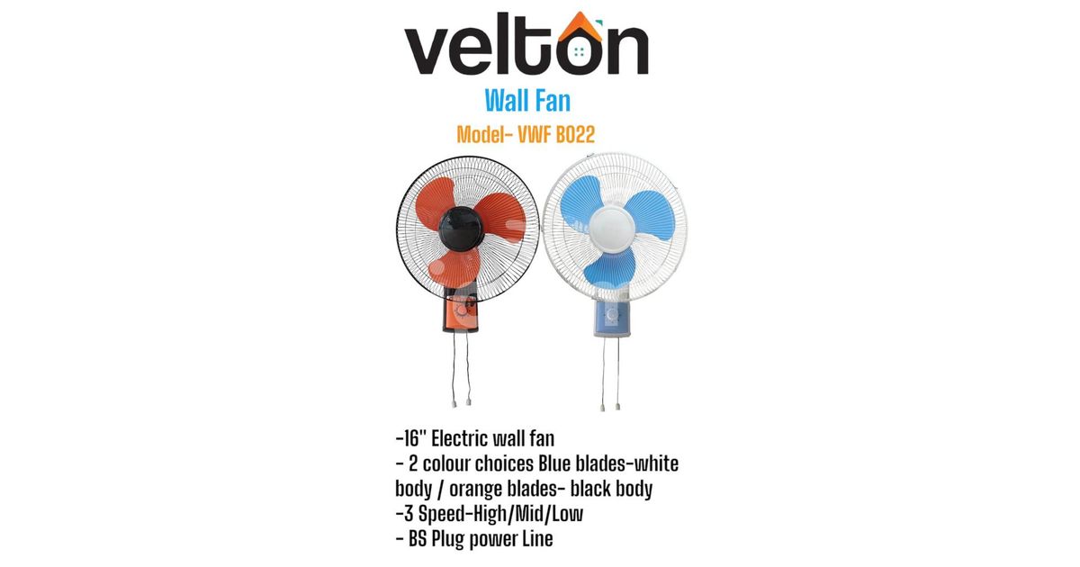 Velton Wall Fan 16 Inches Vwf B022 in Nairobi CBD, Accra Road | PigiaMe