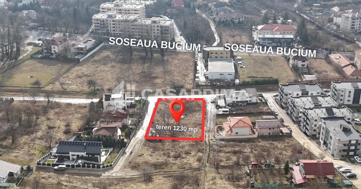 Teren intravilan de 1230 mp, în zona Bucium, Iași preț 183.270 ...