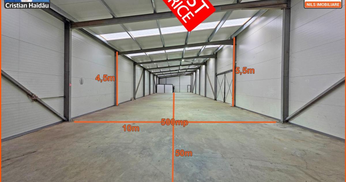 Spațiu industrial 500 mp în Afumați preț 1.600 € / lună | Imobiliare.ro