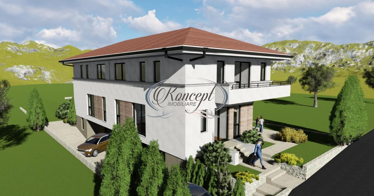 Duplex cu teren generos si panouri fotovoltaice in Dambul Rotund ...
