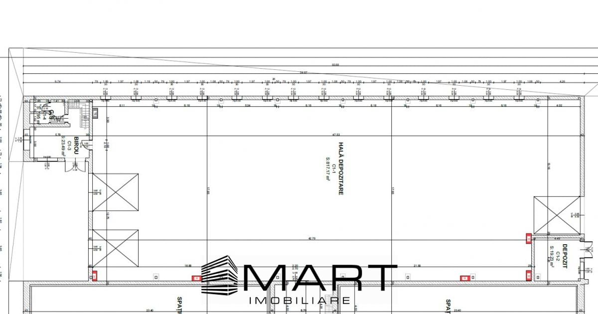 Spațiu industrial 850 mp în zona Turnișor, Sibiu preț 2.975 € + TVA ...