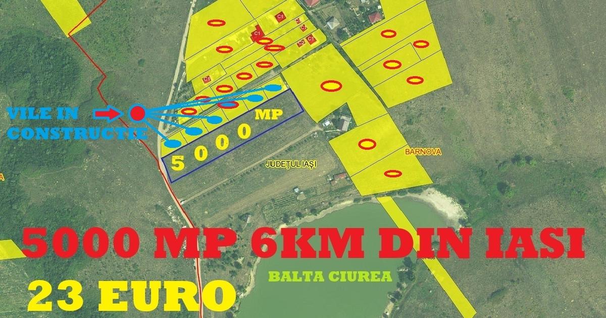BUCIUM-Balta Ciurea ,5000mp, zona superba in dezvoltare reala ,6 km din ...