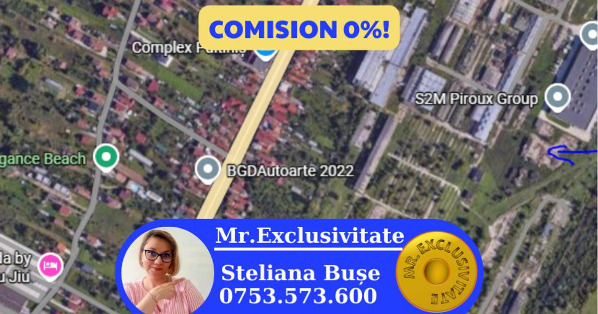 Teren Construcții intravilan de 13510 mp, în zona Șișești, Târgu Jiu ...