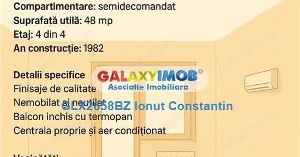 Apartamnet 2 camere conf 1 semidec zona N. Balcescu | Imoradar24