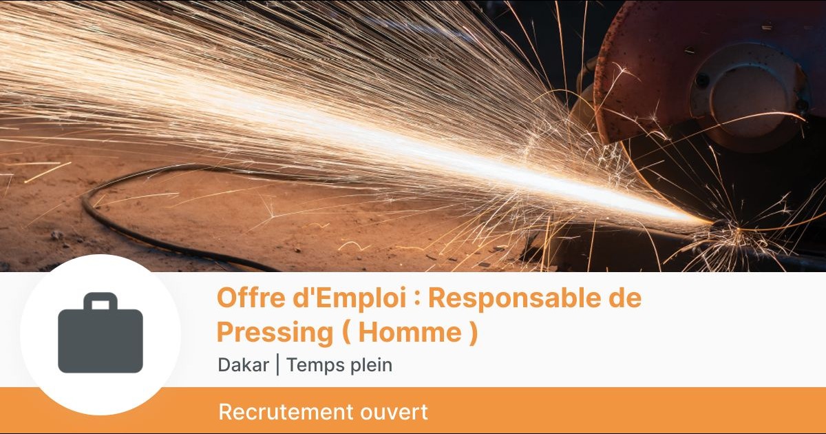 Offre d'Emploi : Responsable de Pressing ( Homme ) - Niakoul rap | Expat-Dakar