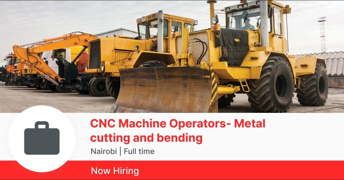 Cnc Machine Operators- Metal Cutting And Bending in Industrial Area ...