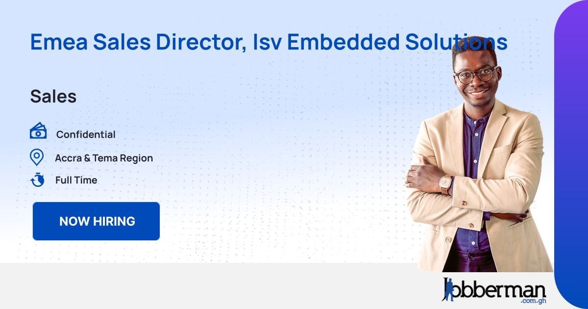 Emea Sales Director, Isv Embedded Solutions at Canonical | Jobberman
