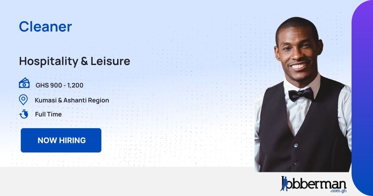 Cleaner at CLEANSTER TECHNOLOGIES LTD | Jobberman