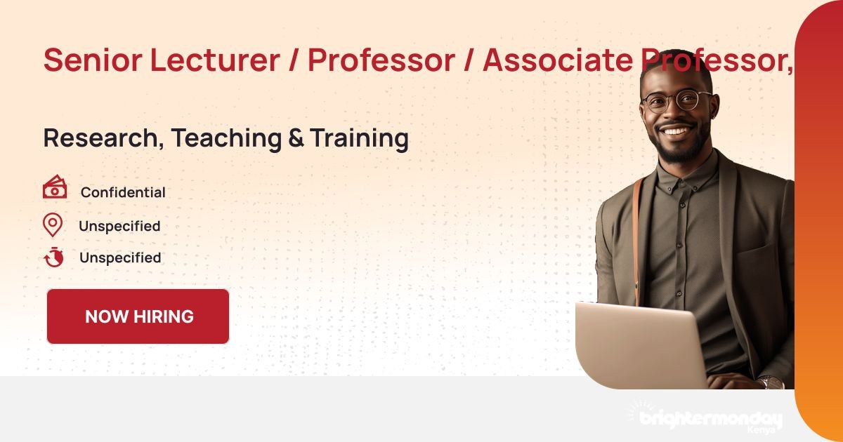 Senior Lecturer / Professor / Associate Professor, School of Health ...