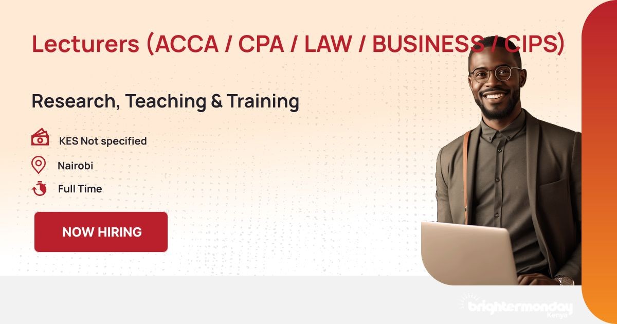 Lecturers (ACCA / CPA / LAW / BUSINESS / CIPS) at Oshwal College ...
