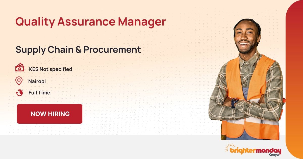 Quality Assurance Manager at Genius Executives | BrighterMonday