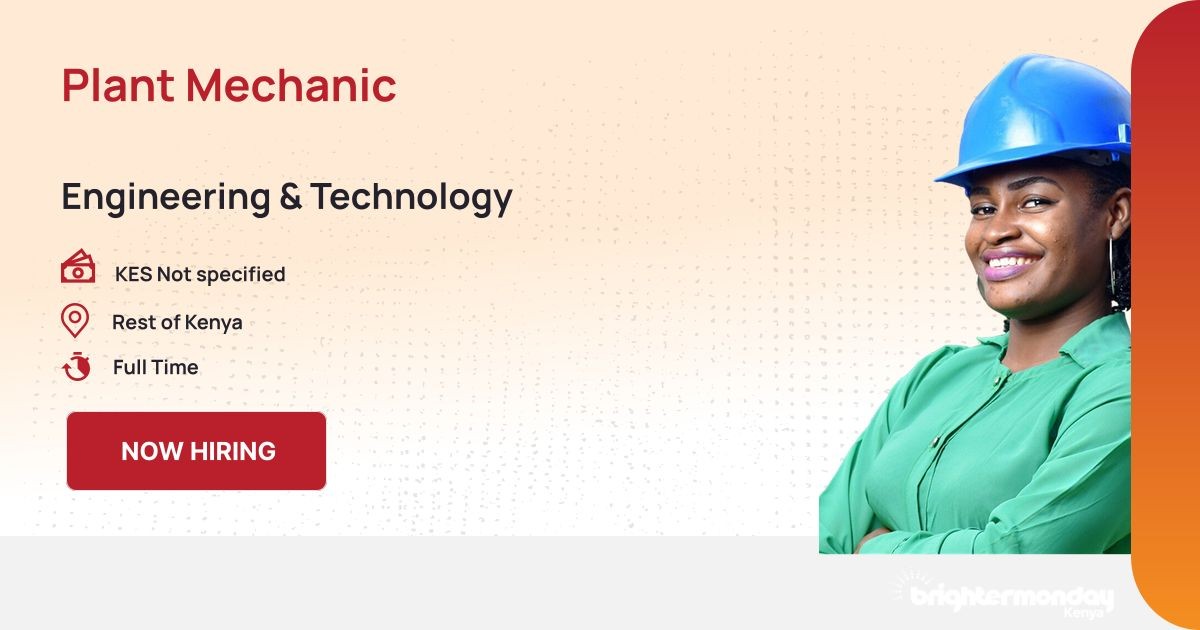 Plant Mechanic at Kenya Red Cross Society | BrighterMonday