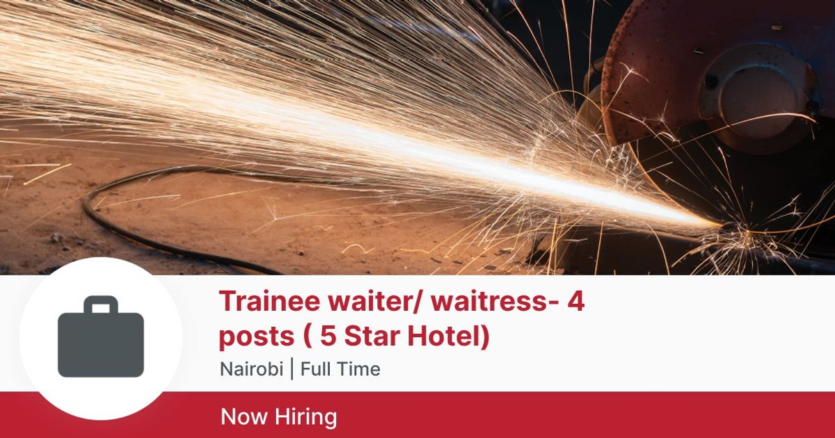 Trainee waiter/ waitress- 4 posts ( 5 Star Hotel) at Skills Geographic ...
