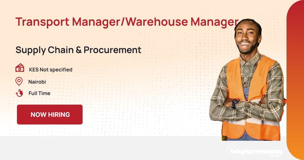 Transport Manager/Warehouse Manager at Jobs Connection Limited ...