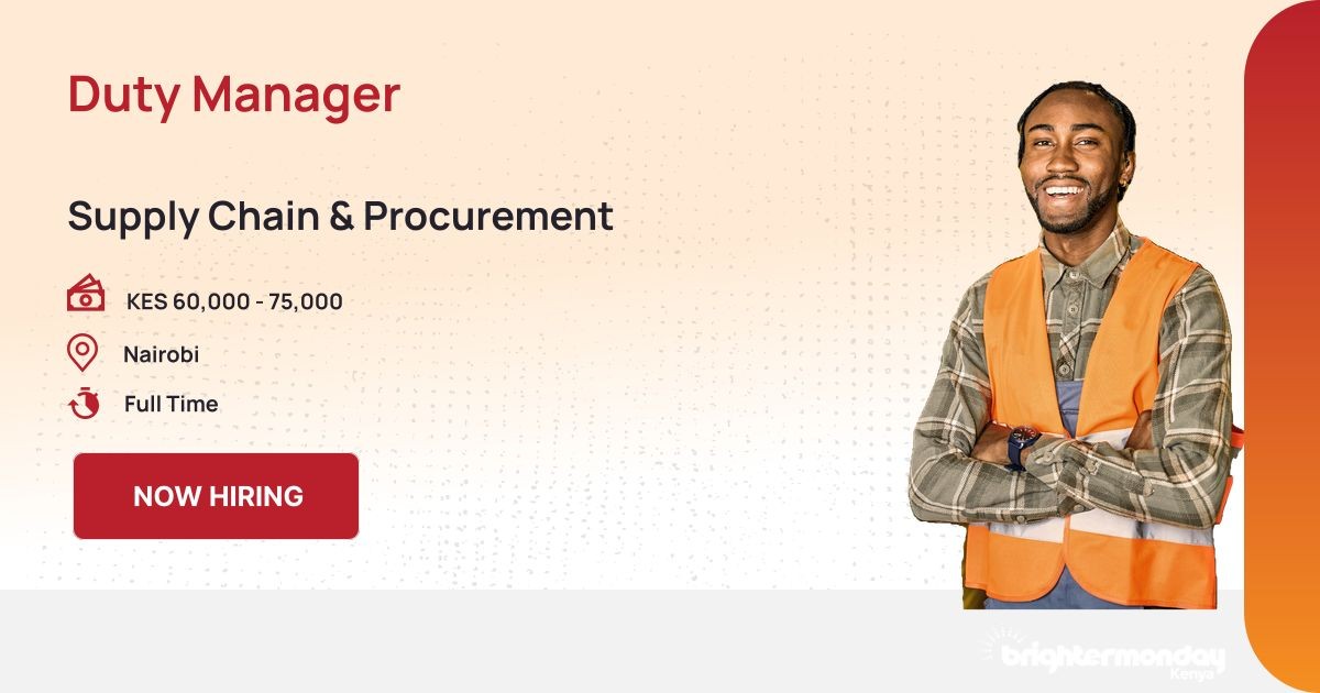 Duty Manager at Anonymous Employer | BrighterMonday