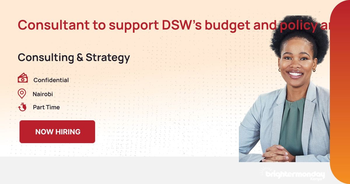 Consultant to support DSW’s budget and policy analysis at Deutsche ...